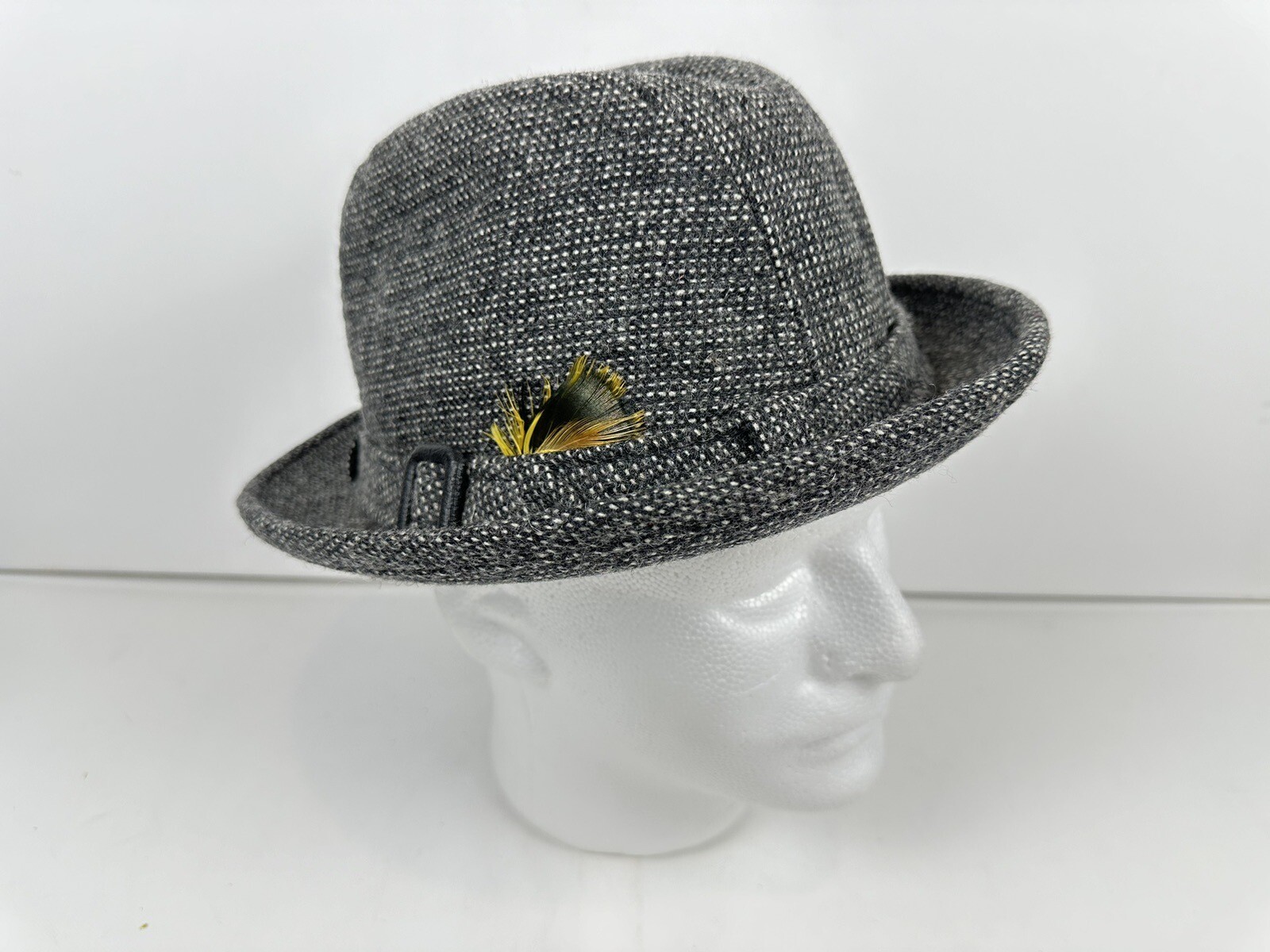 Vintage Knox Fedora Walking Hat Grey Irish Tweed Size 7 1/8 | eBay