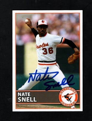 NATE SNELL- BALTIMORE ORIOLES AUTOGRAPHED TEAM ISSUED COLOR PC PHOTO | eBay