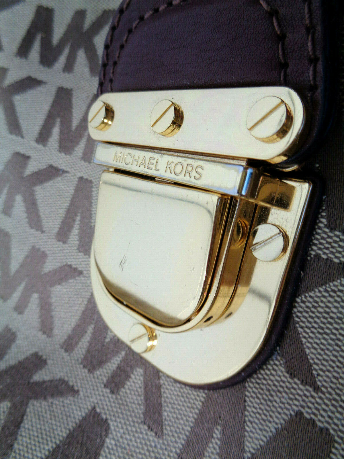 MICHAEL KORS Charleton Signature Jacquard Medium Tote w Top Strap ...