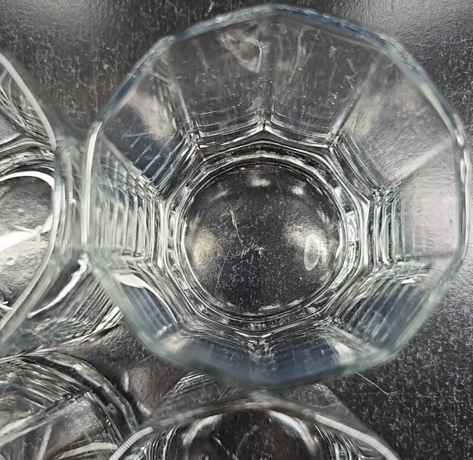 4 Anchor Hocking Essex Clear Double Old Fashioned Set Octagon Drink ...