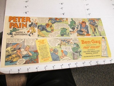newspaper ad 1950s BEN GAY Peter Pain monster QUEERS football Colgate ...