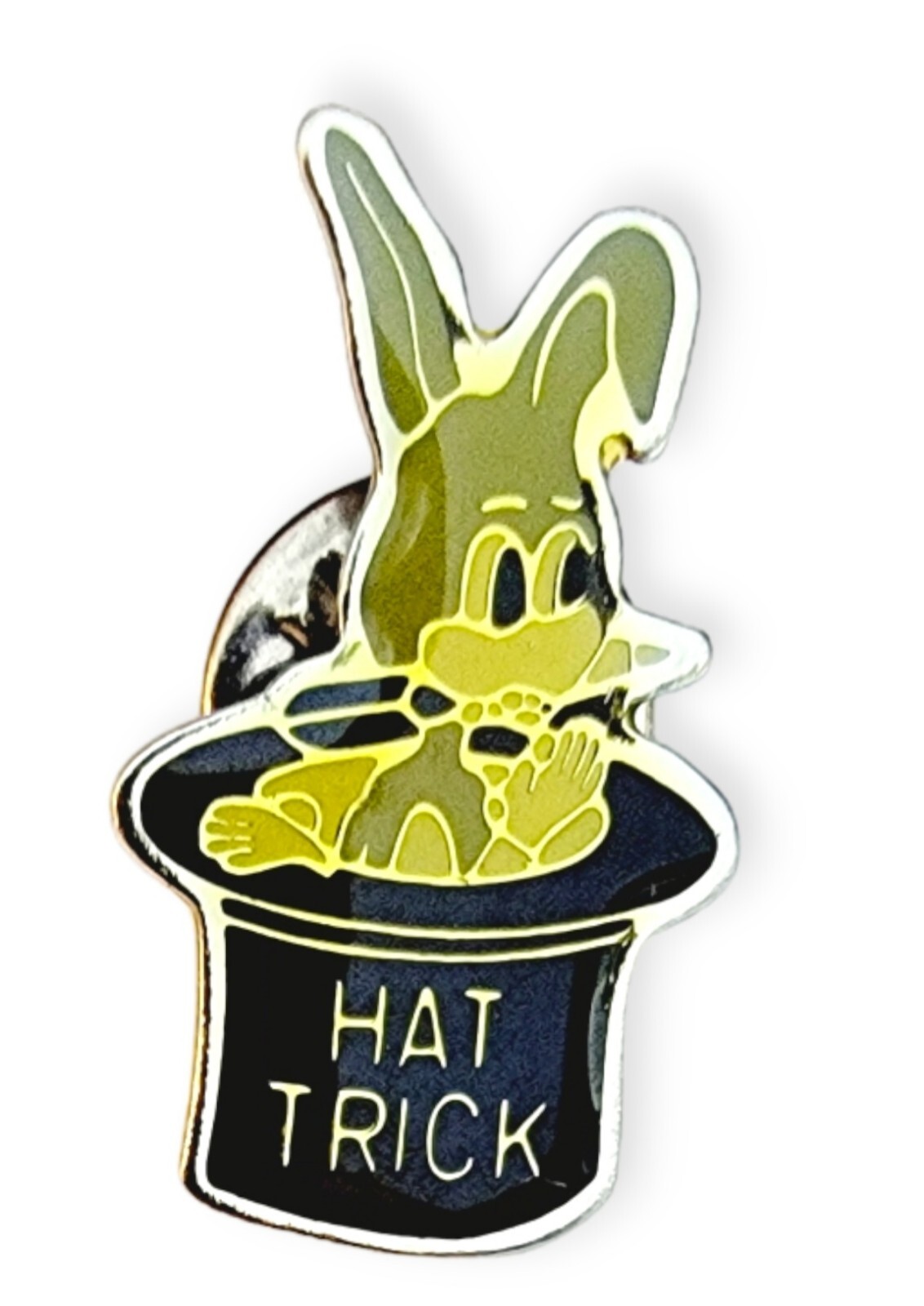 Rabbit Tophat Magician Trick Pin Magic Show Pulling Bunny out of a Hat ...