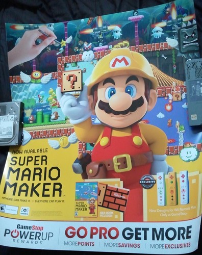 Nintendo Super Mario Maker Poster WII U Promo SM | eBay