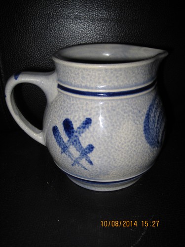 M&R MARZI & REMY BLUE AND GRAY GLAZED STONEWARE 500ml PITCHER | eBay