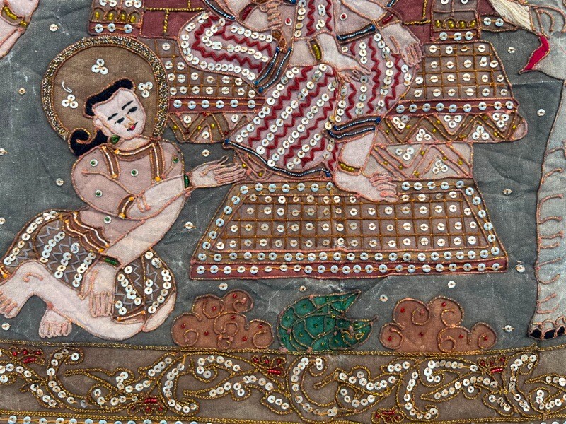 2X3 Indian Vintage Applique Work Tapestry Authentic Décor Tapestry/Wall ...