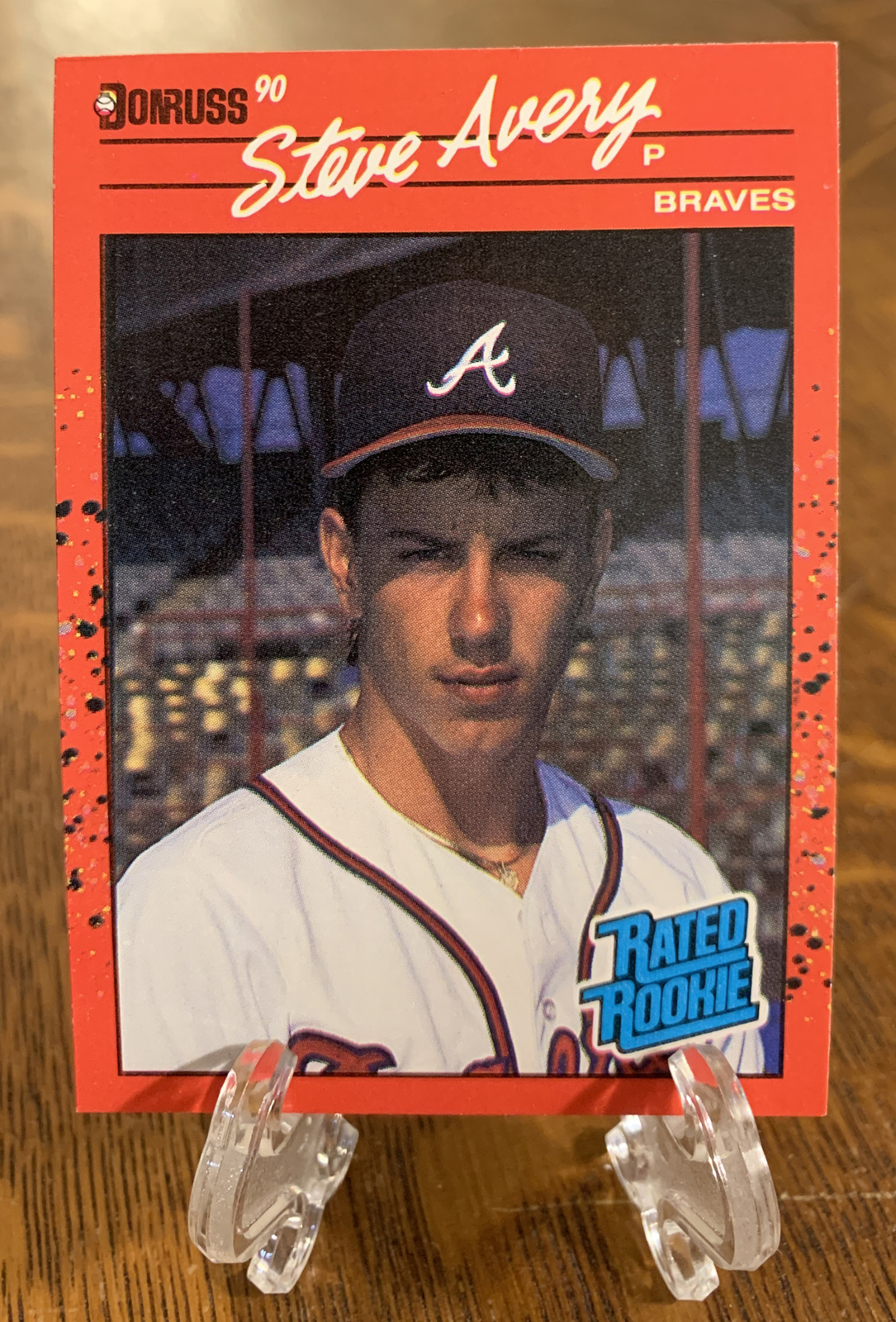 1990 Donruss Steve Avery #39 Rated Rookie Card Error No Period After ...