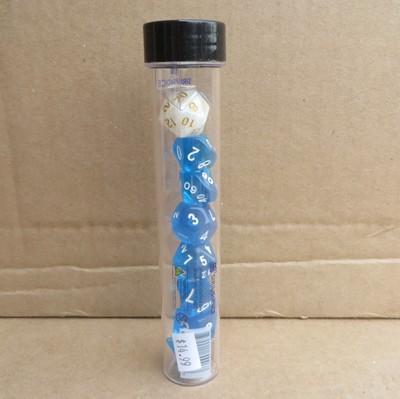 SIRIUS DICE 8 Pc Transparent Roleplaying Dice Set LIGHT BLUE Polyhedral ...