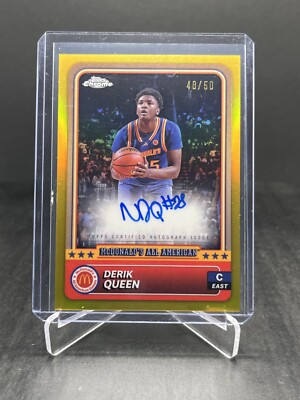 2024 Topps Chrome McDonald's AA Derik Queen Autograph Auto Gold 48/50 ...