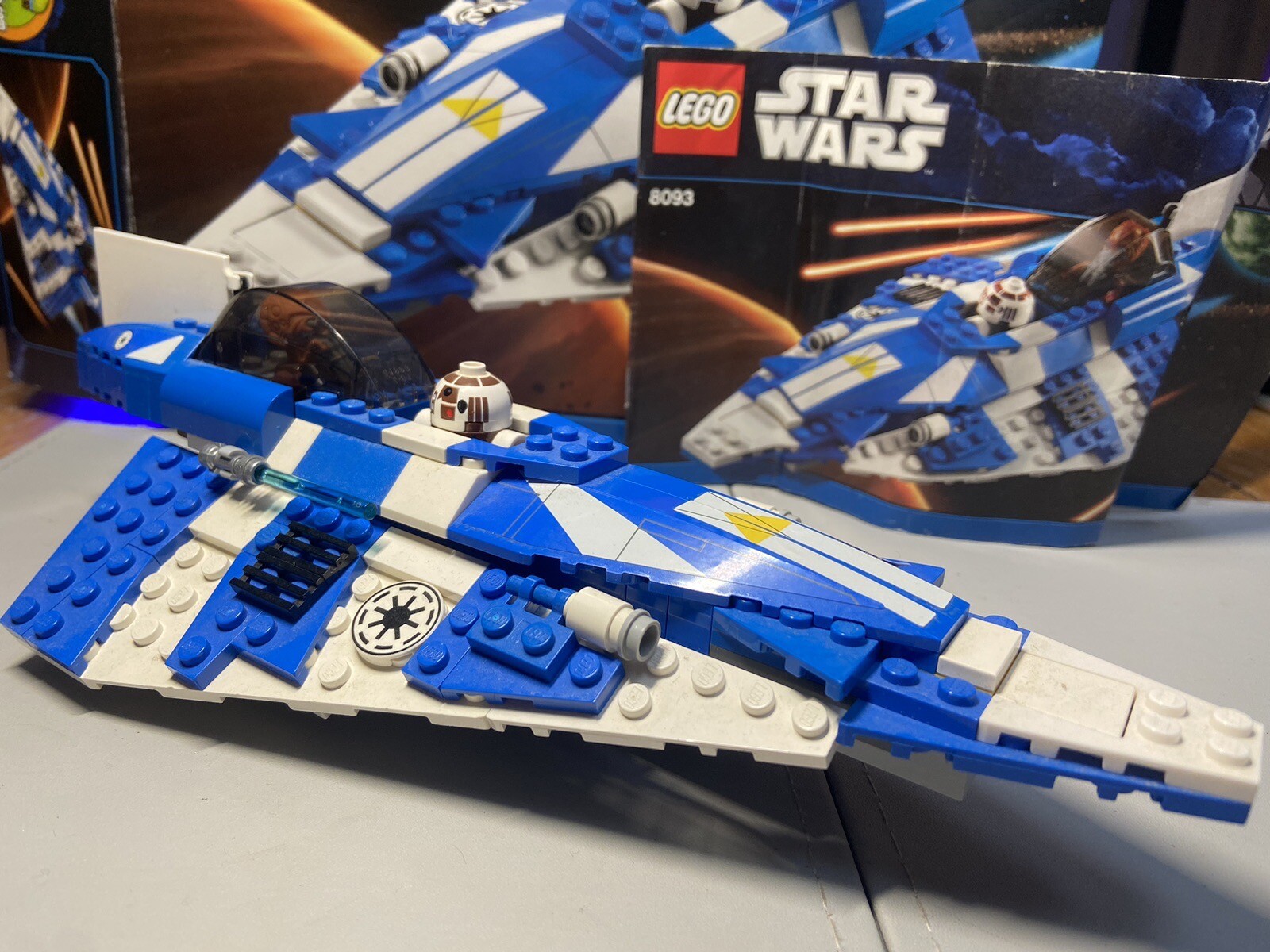 RARE LEGO STAR WARS PLO KOON STARFIGHTER SET 100% COMPLETE WITH ...