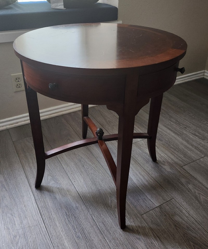 Vintage Bombay Company Wooden Console Accent Table With 4 Pivoting ...