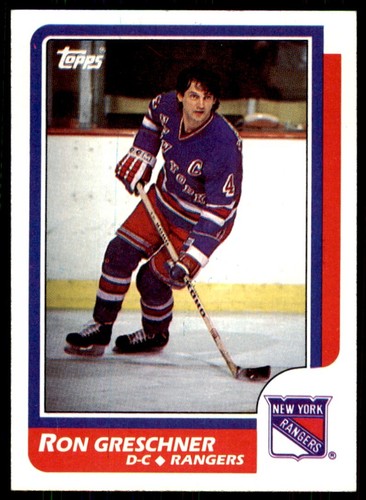 1986-87 Topps Ron Greschner . New York Rangers #18 | eBay