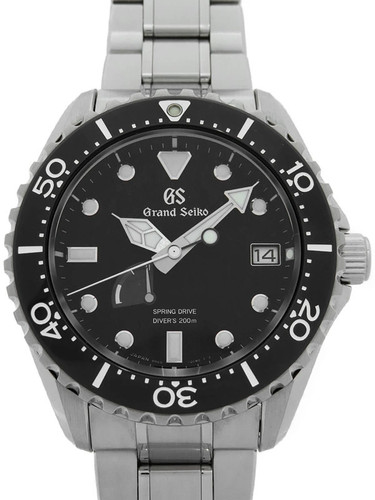 SEIKO Grand Seiko SBGA461 Stainless Steel 44mm Spring Drive Black Men's ...
