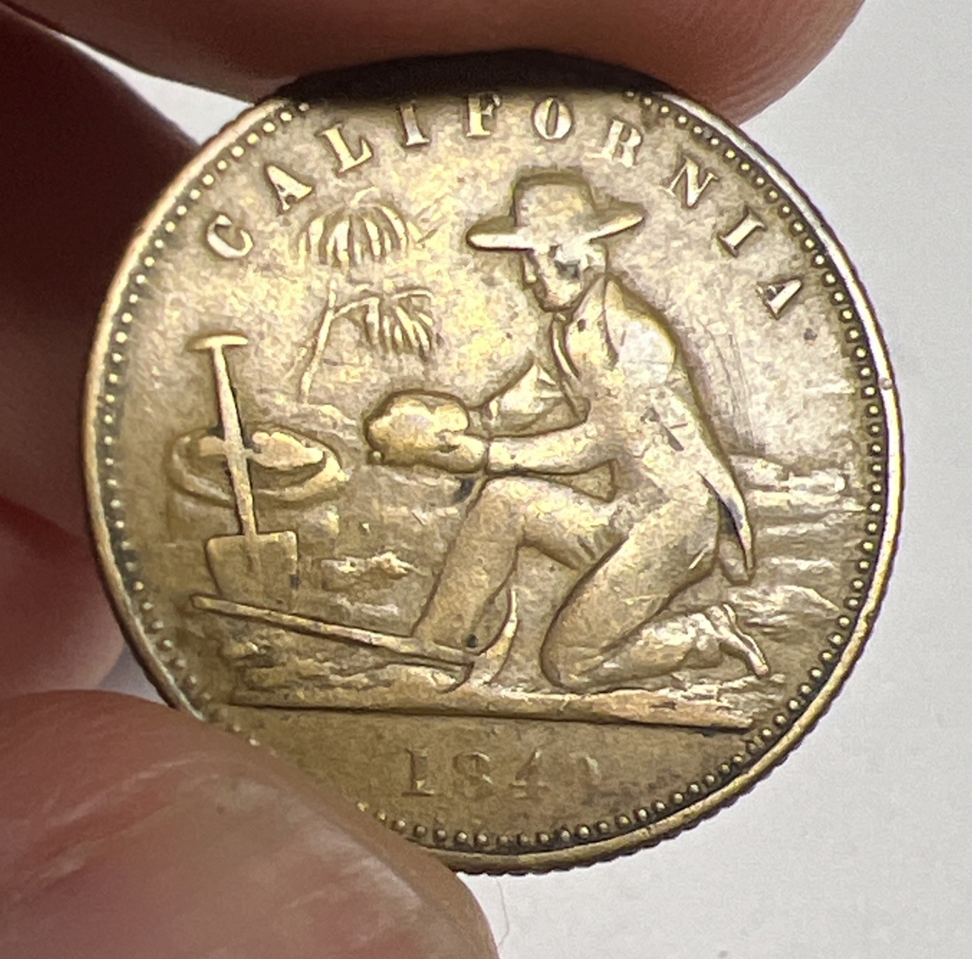 1849 California Gold Rush Gaming Token - Mining Prospector (23mm ...