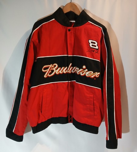 VTG Budweiser Dale Jr. #8 Bud Racing NASCAR Jacket Coat Size XL ...