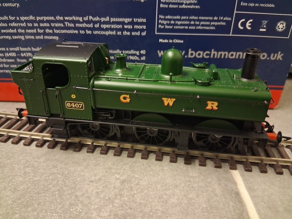 Bachmann 00 Gauge 31-635 Class 64xx GWR Pannier Tank GWR Green 6407 ...