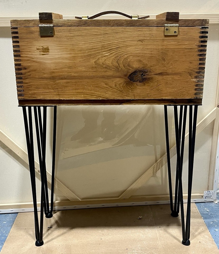 Vintage Wooden REMINGTON SHUR SHOT Shotgun Ammo Box Side / Sofa Table ...
