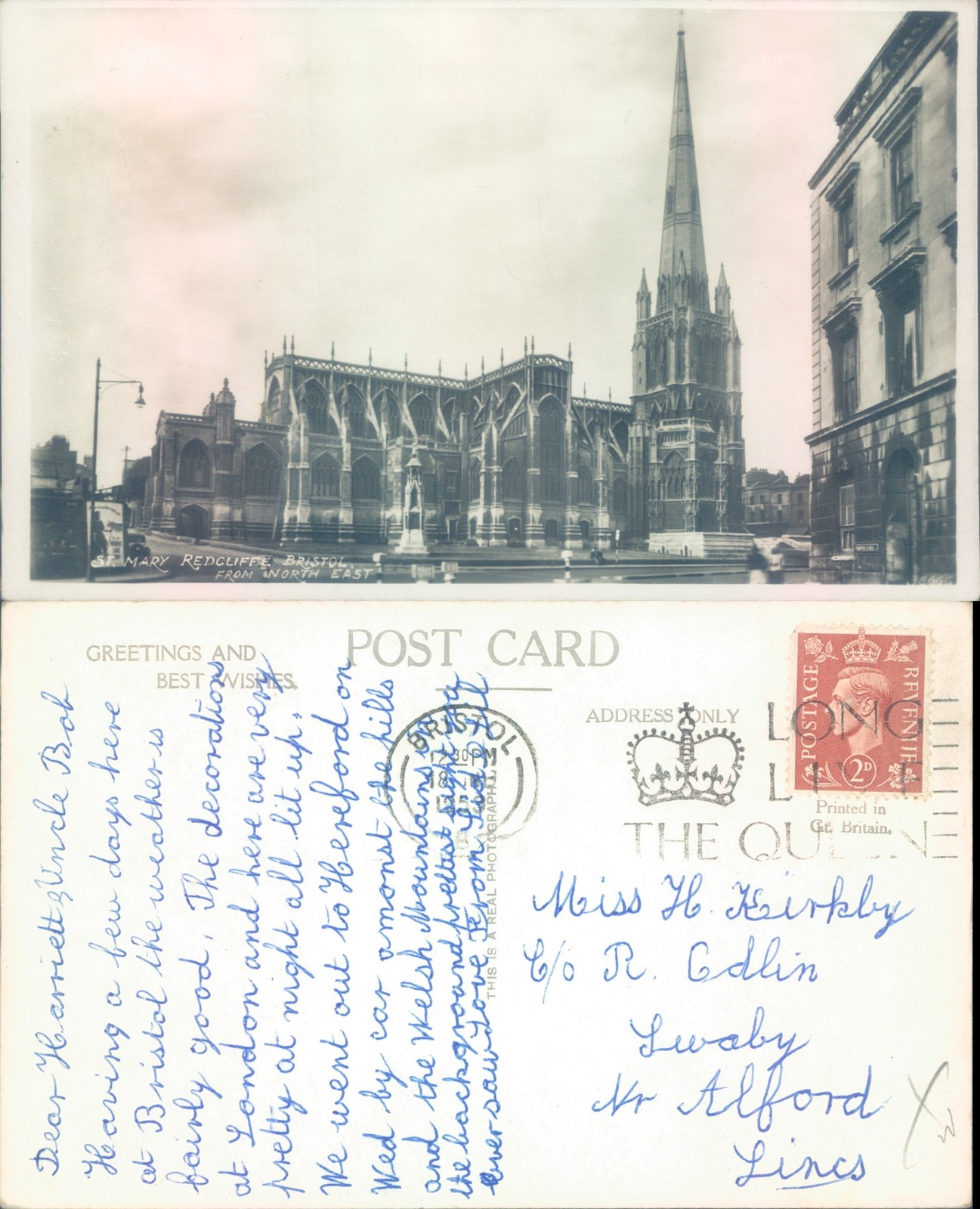 St Mary Redcliffe Bristol Frith's 1955 postmark Architecture Cities ...