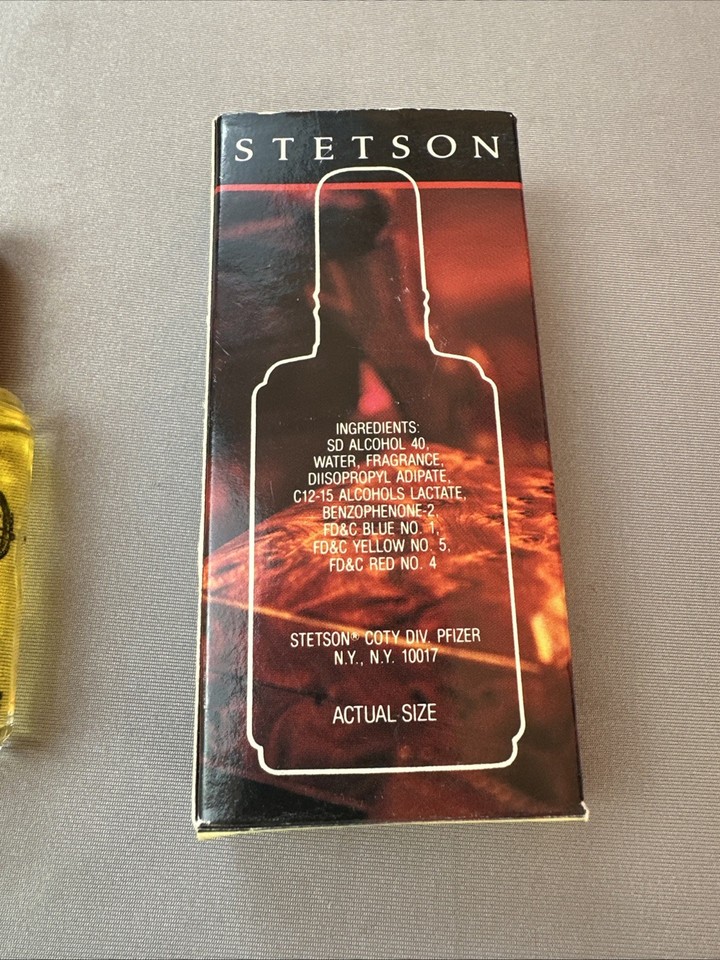 Stetson Cologne Bottle For Men .75 fl oz 90's Vintage Inc. Box | eBay