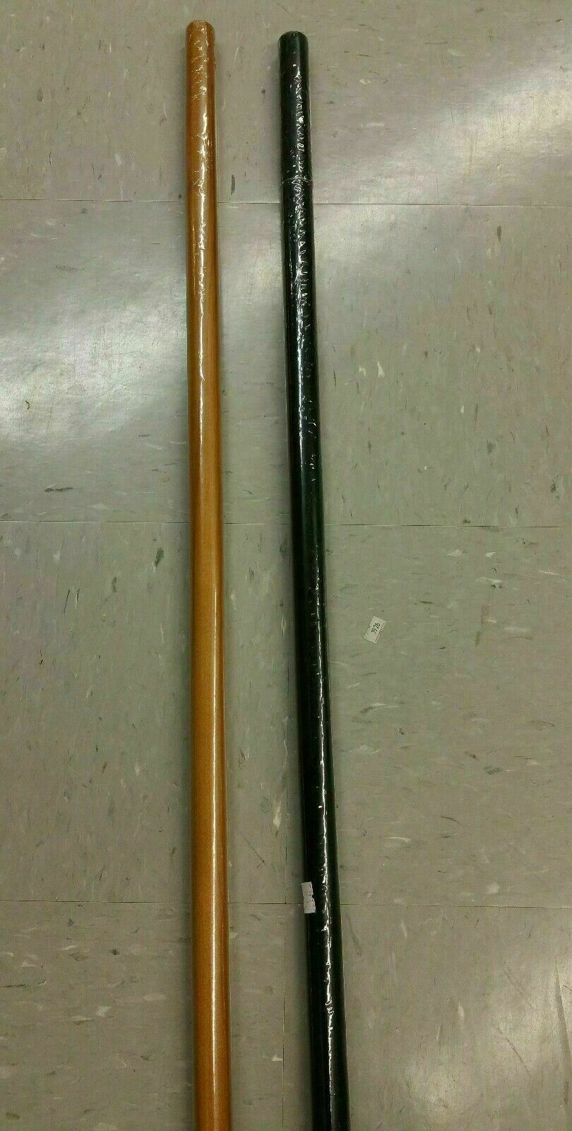 2 Traditional Hardwood Bo Staff Weapons Tan Black Martial Arts Karate ...