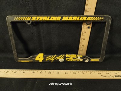Vintage Nascar License Plate Frame #4 Sterling Marlin Kodak Single | eBay