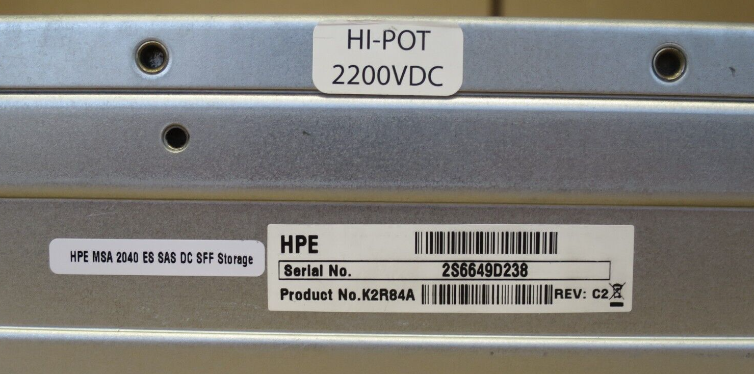 HP MSA 2040 Modular Smart Array SAN +2x Controller 12Gb SAS SFF 11.9TB ...