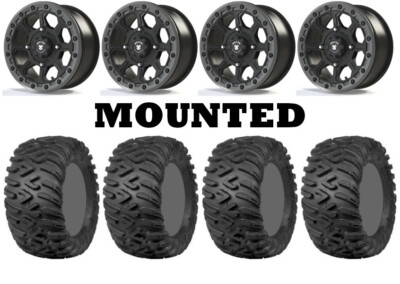 Kit 4 ITP TerraCross R/T XD 26x9-14/26x11-14 on Ruler Beadlock Black BT ...