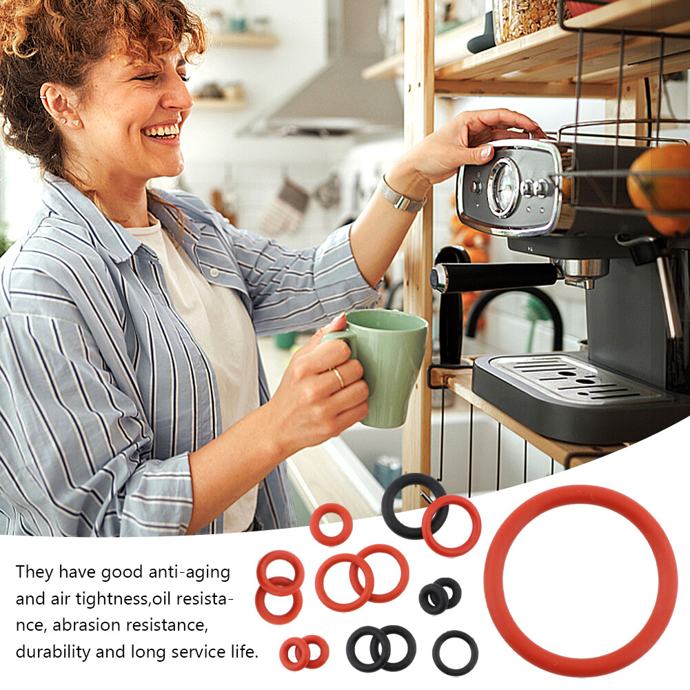 15pcs Seal Maintenance Kit Brewing Group Repair O Ring 2 Colors Fit For ...