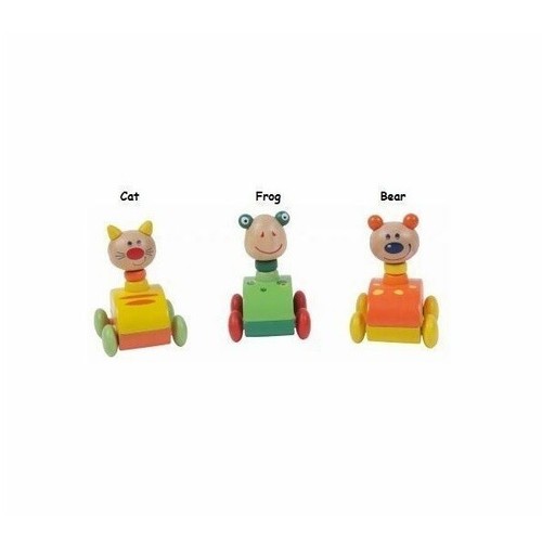 BRAND NEW WOODEN SQUEAKY ANIMAL CARS - GREAT GIFT IDEA | eBay