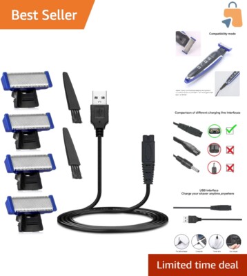 Rechargeable Microtouch Solo Electric Shaver Replacement Heads ...