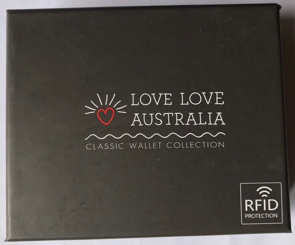 FAUX LEATHER Men's WALLET AUSTRALIAN KANGAROO SOUVENIR Classic Wallet ...