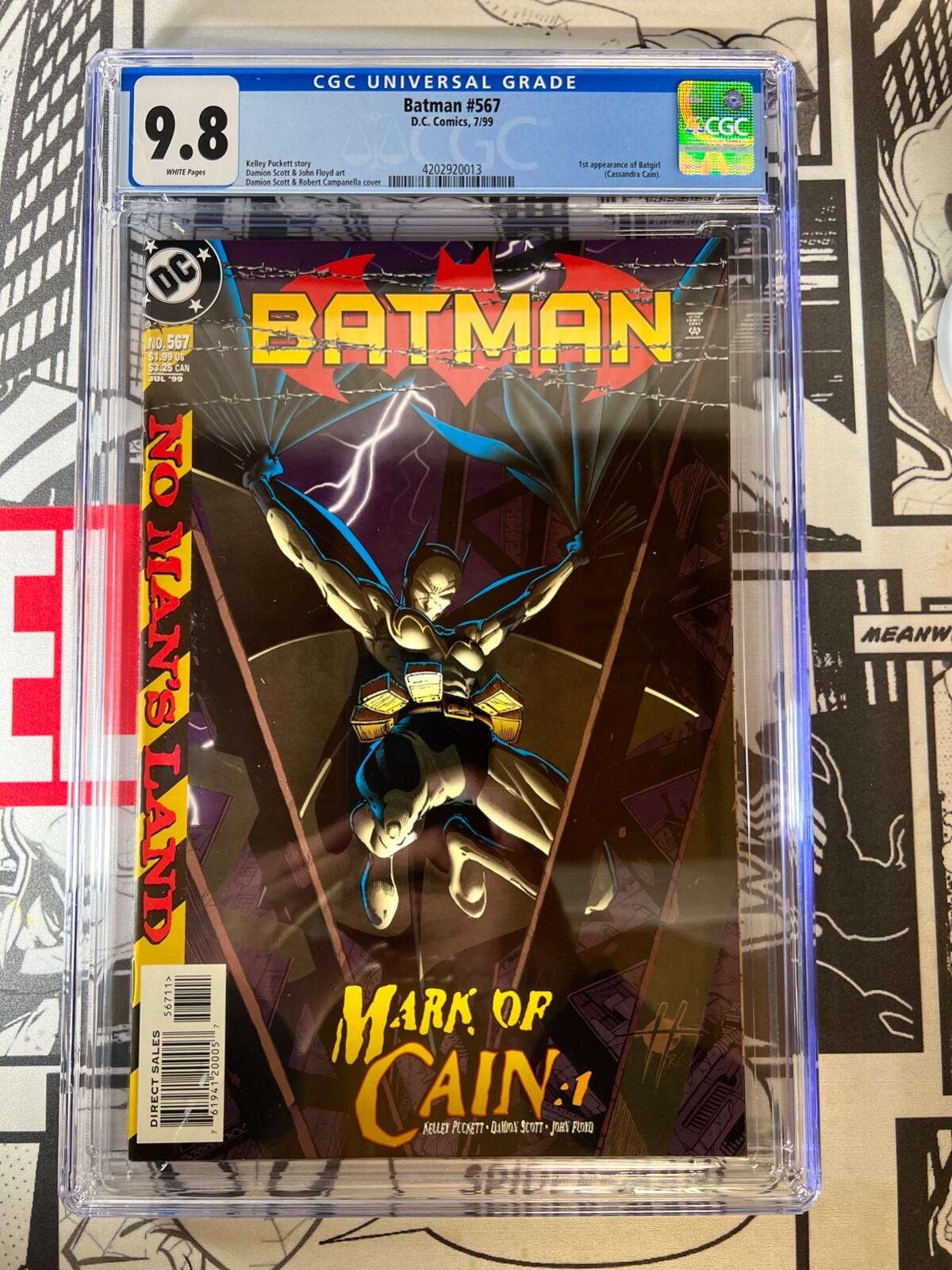 Batman #567 CGC 9.8 1st app Batgirl Cassandra Cain 1999 DC Universe ...