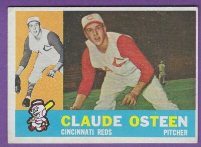 1960 Topps - #206 Claude Osteen - Cincinnati Reds - VgEx+ (hs) | eBay