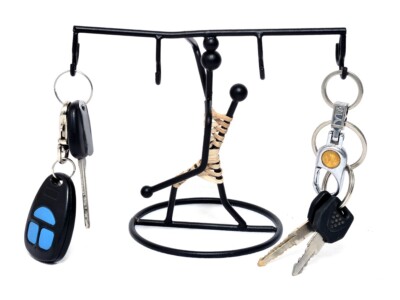 Handmade Iron Key Holder, Mother Son Design Key Stand Key Hook Holder ...