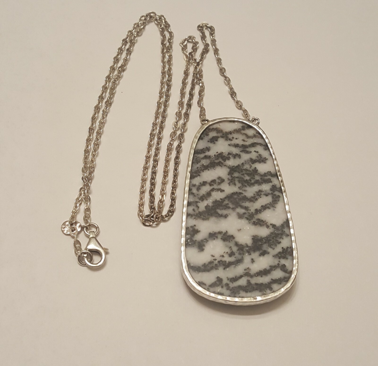 Silpada Sterling silver "Wild Thing" Zebra Agate 30" … - Gem