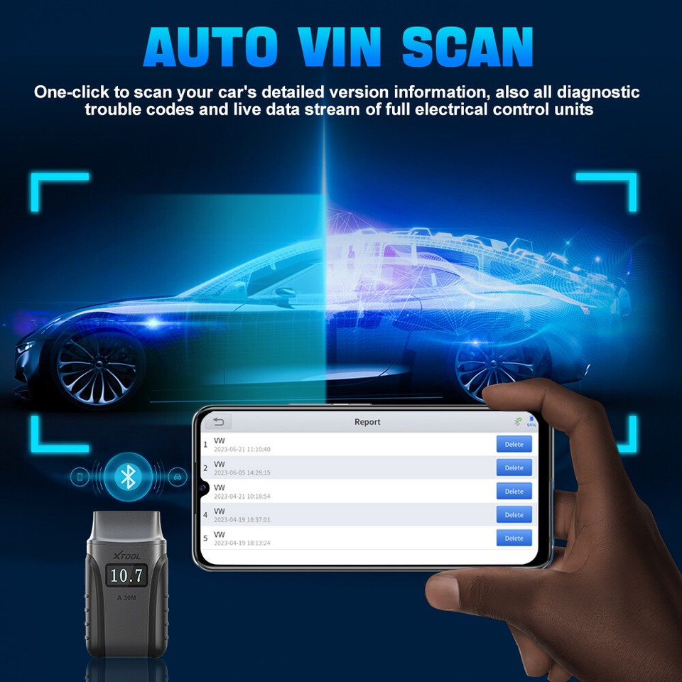 XTOOL A30M V2.0 Bidirectional Scan Tool Diagnostic Scanner Auto Code ...