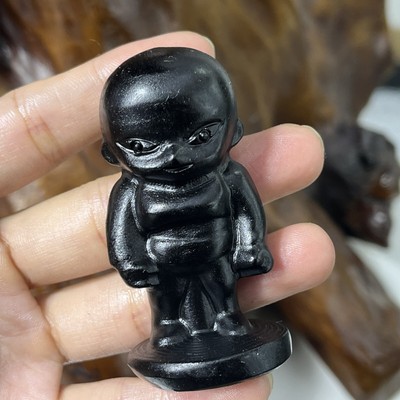 1pc Natural obsidian skull Carved Quartz Crystal statue model Skull 2 ...