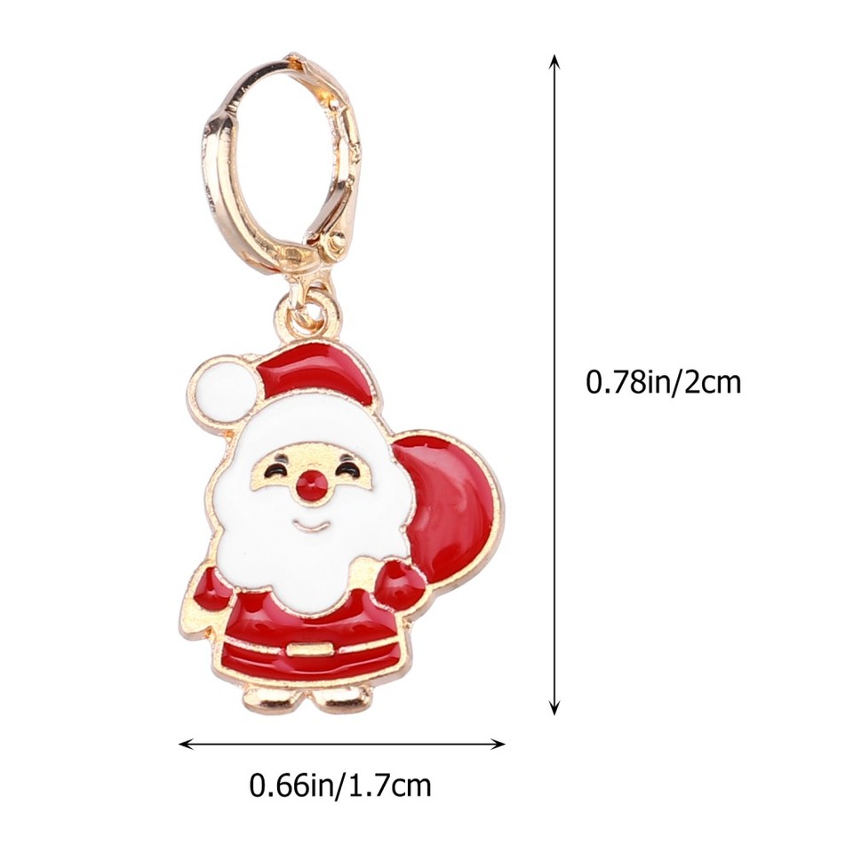1 Pair Christmas Santa Ear Jewelries Creative Alloy Ear (Santa Claus ...