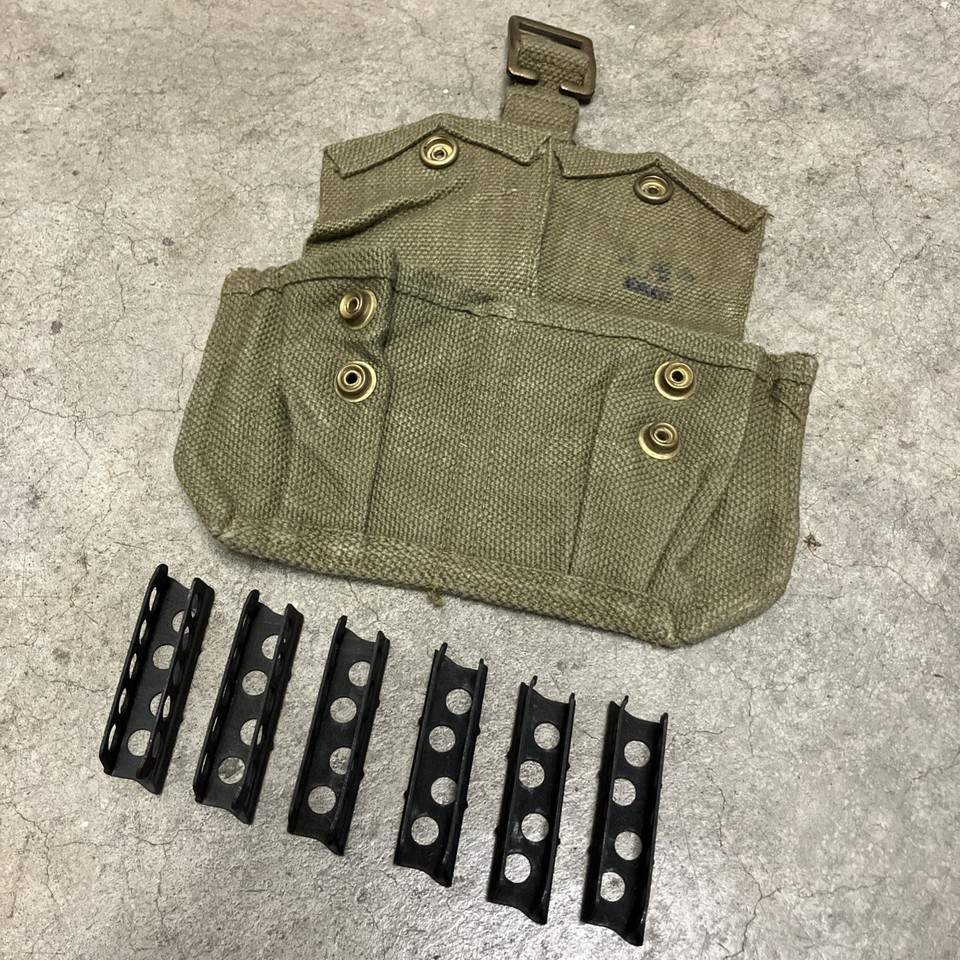 SET OF 6 BRITISH LEE ENFIELD 303 CLIPS WITH 2 POCKET AMMO POUCH | eBay