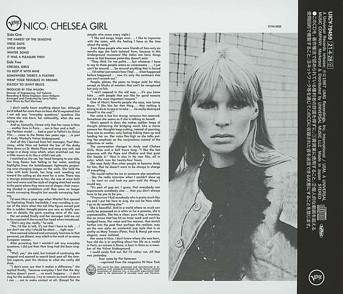 NICO Christa Päffgen SEALED BRAND NEW CD "Chelsea Girl" Japan OBI | eBay