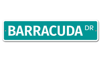 5220 SS Barracuda 4" x 18" Novelty Street Sign Aluminum | eBay