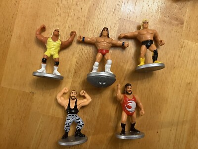 HASBRO MINI WWF WWE FIGURE LOT MR PERFECT TEXAS TORNADO TYPHOON GREG ...