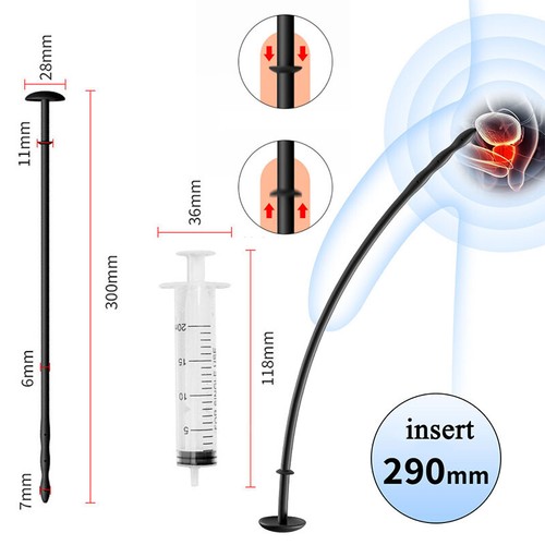 New Urethral Silicone Penis Urethra Stretcher Stretching Sound Dilator ...