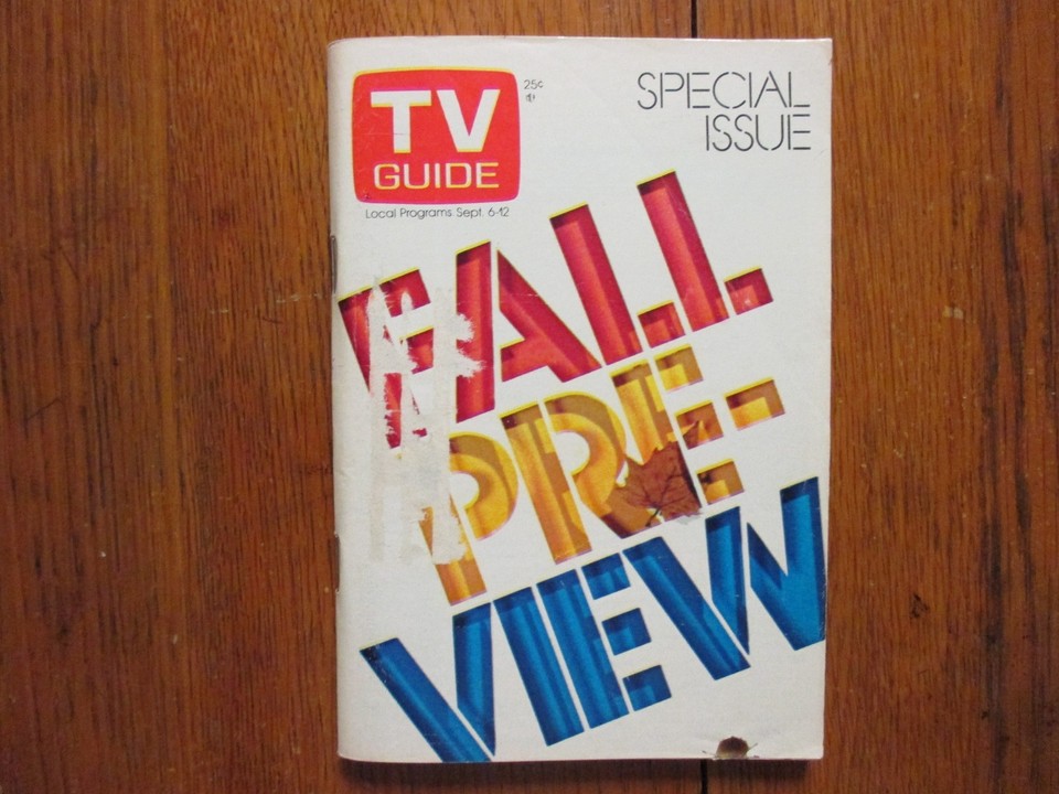 1975 FALL PREVIEW TV Guide(WILLIAM SHATNER/STARSKY AND HUTCH/WELCOME ...
