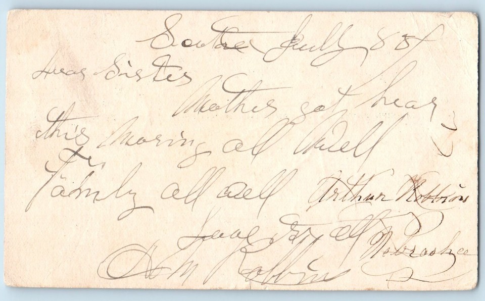 DPO (1861-1905) Almena Michigan MI Postcard Sister Letter Posted ...