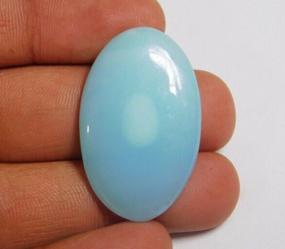Natural Peruvian Blue Opal Cabochon Gemstone, blue opal Stone 40 Cts ...