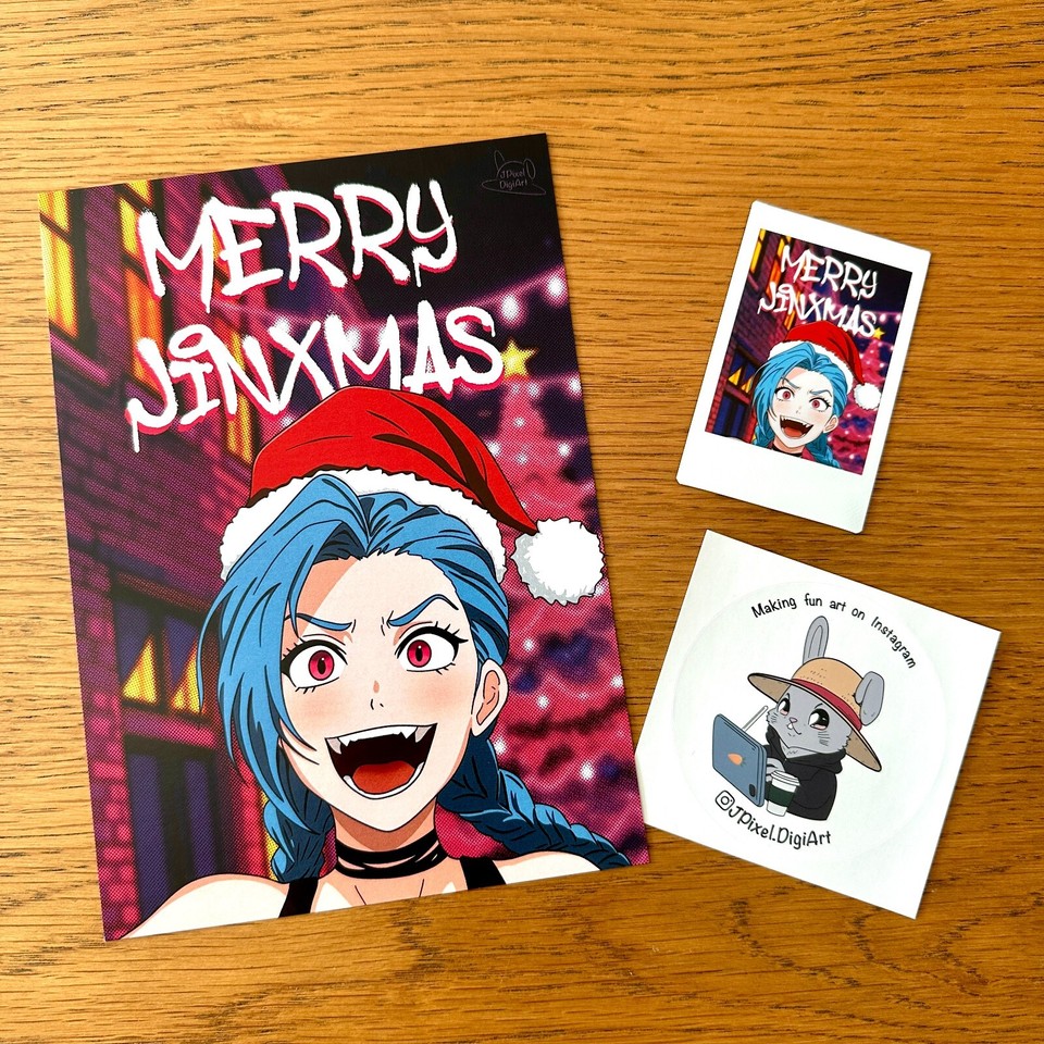 Christmas Jinx LoL Arcane - A5 Art Print Poster + Mini Photo by JPixel ...