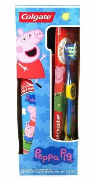 Peppa Pig Colgate Gift Set 2 Manual Toothbrushes & 1 Bubble Fruit ...
