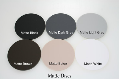 Matte Acrylic Discs Beige, Dark Grey, Light Grey, Black, White, Brown ...