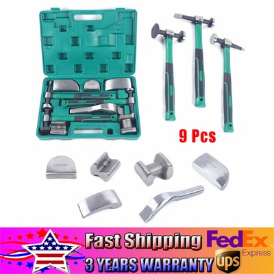 9 pcs Auto Body Panel set Fender Hammer Dolly Set Sheet Metal Repair ...