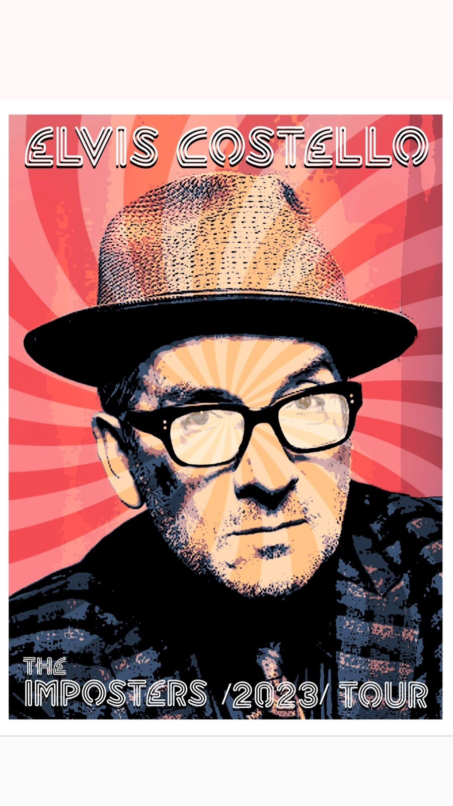 Elvis Costello 2023 11x17Concert Poster Signed & numbered by Scott ...